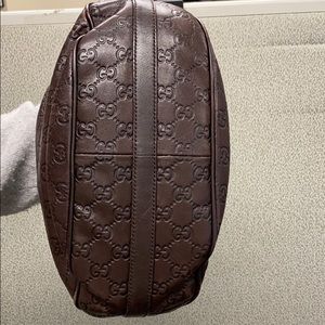 Gucci | Bags | Gucci Brown Leather Shoulder Bag | Poshmark